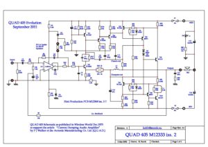 QUAD 405 schematic evolution – ESL 57 world